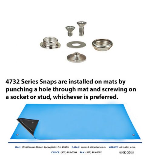 Snaps for Anti Static ESD Mats | Grounding Hardware | Elimstat.com
