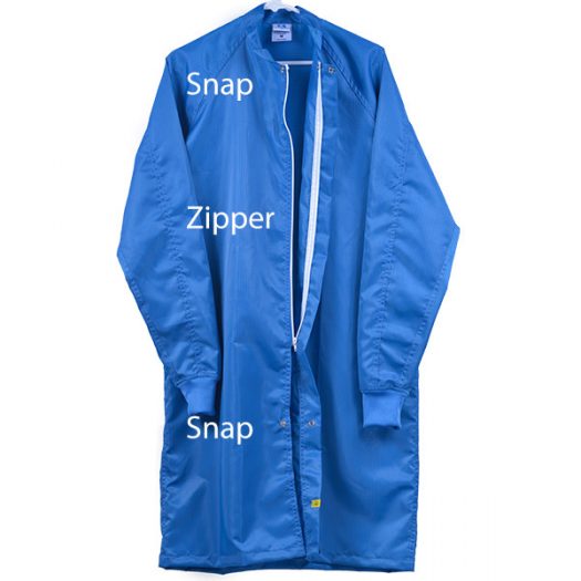 5021 Cleanroom ESD Smock Diagram Blue | Elimstat.com
