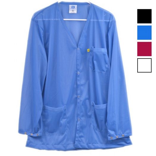 Breathable Lightweight V-Neck ESD Smocks | Elimstat.com